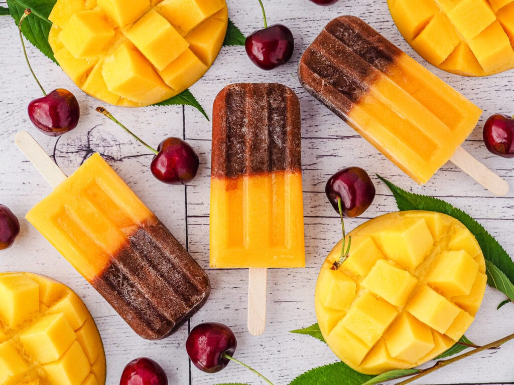 Cherry Mango Popsicles - Keep Calm And Eat Ice Cream